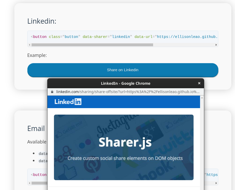 Linkedin Sharing "Something went wrong" · Issue #224 · ellisonleao ...