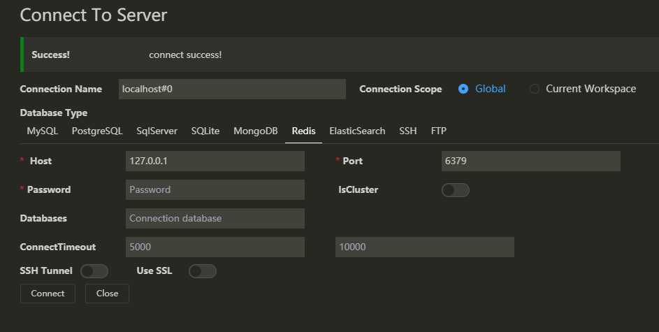 创建redis连接时，每次只能连接一个库 · Issue #322 · cweijan/vscode-database-client · GitHub