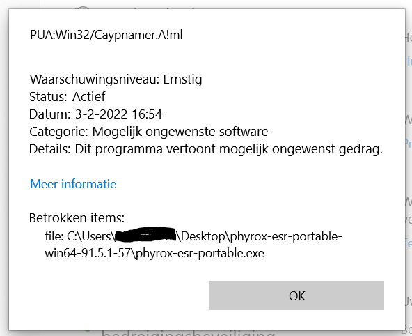 Unpacking Phyrox Esr Portable Win64 9151 577z Results In Virus Warning · Issue 36 · Portapps 