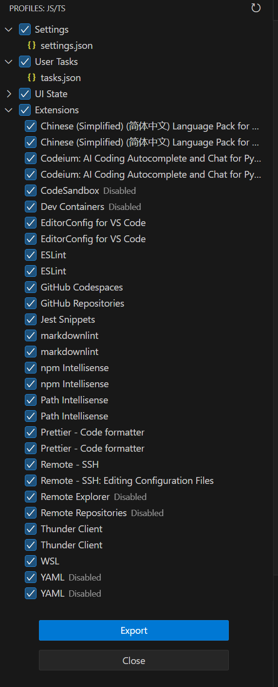 Why the extensions of profile are duplicated? · Issue #185186 · microsoft/vscode · GitHub