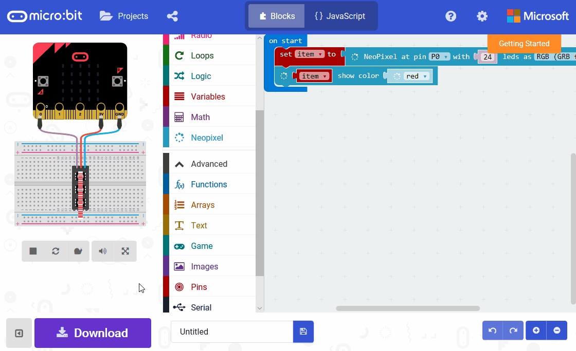 "Neopixel" has different displays in different browsers. · Issue #3827 · microsoft/pxt · GitHub