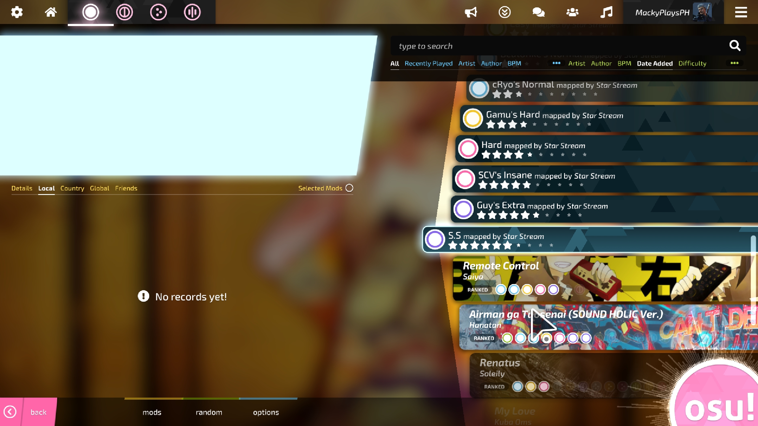 Beatmap Panel on Song Select is blank · Issue #5736 · ppy/osu · GitHub