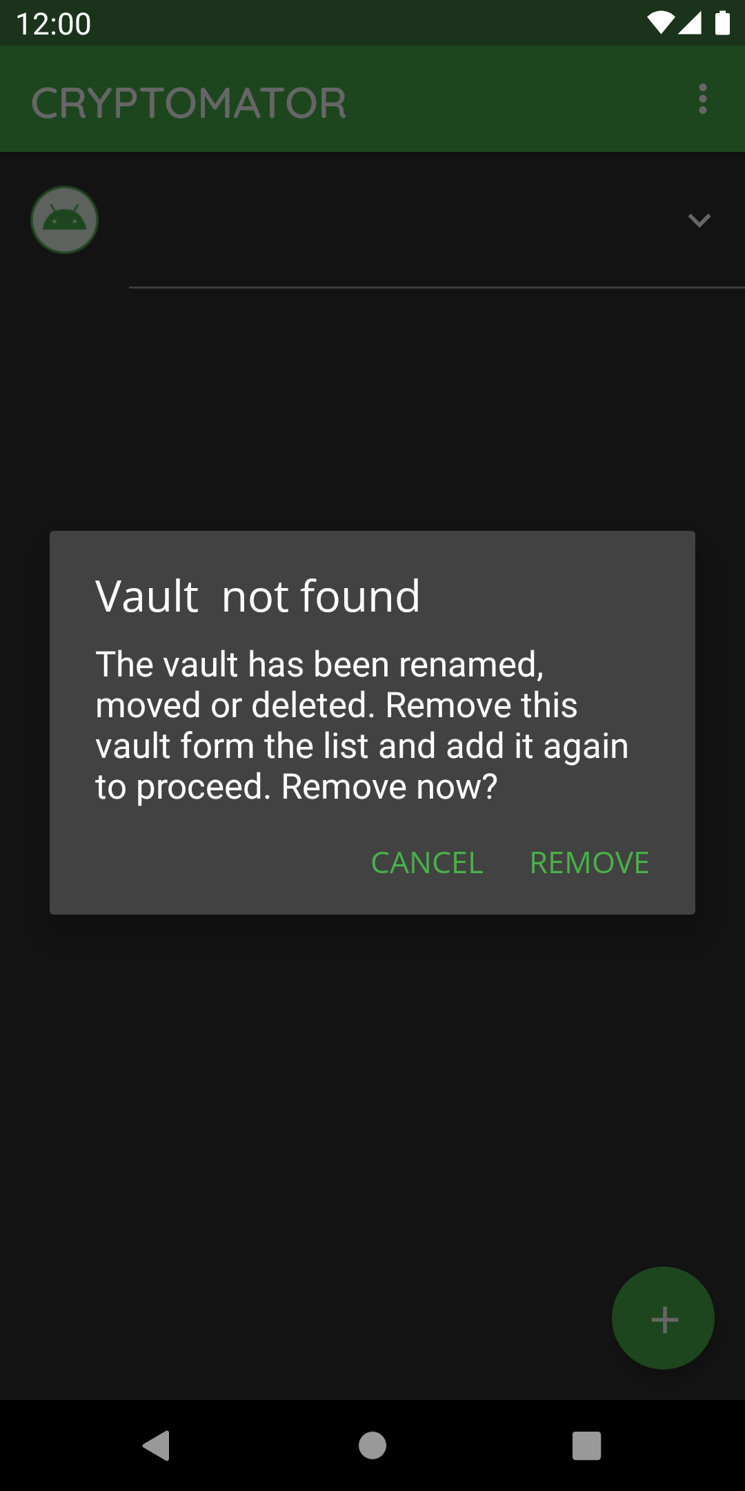 Vault is root folder of the cloud · Issue #236 · cryptomator/android · GitHub