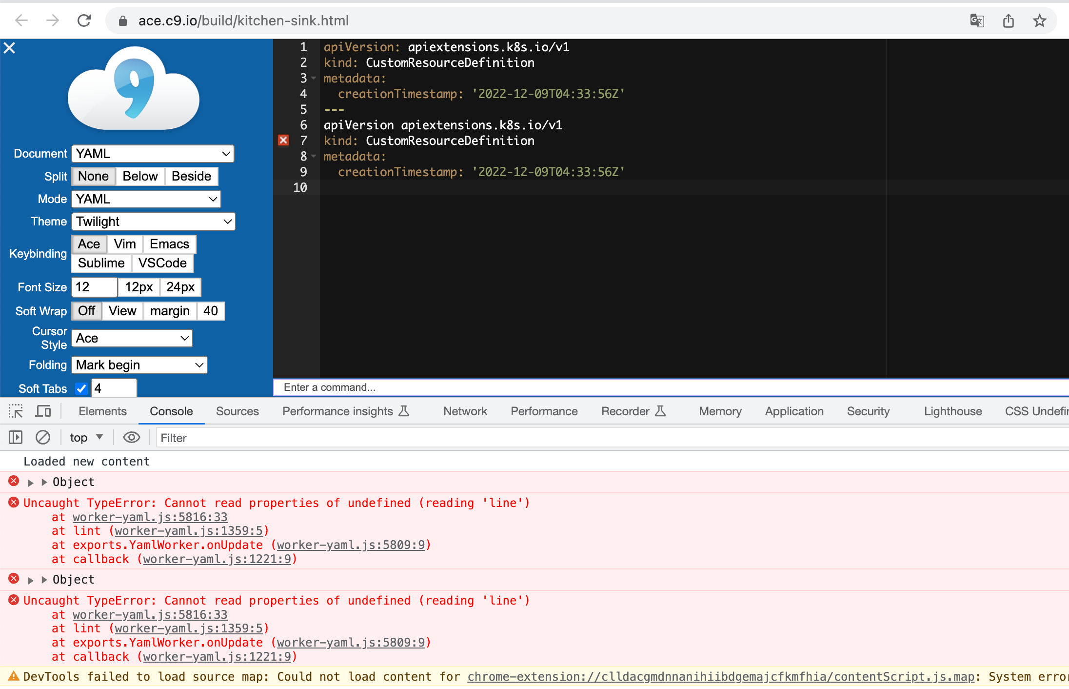 support multi-file display for yaml format · Issue #5260 · ajaxorg/ace · GitHub