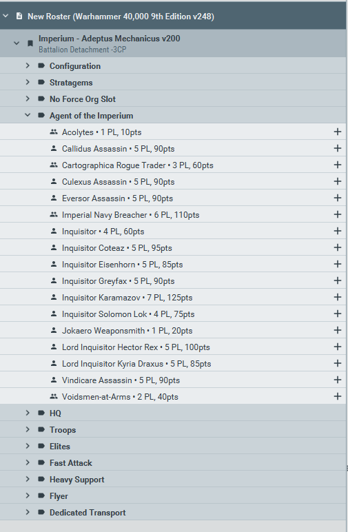 Imperium - Agents of the Imperium v85 - units hidden for battalion ...