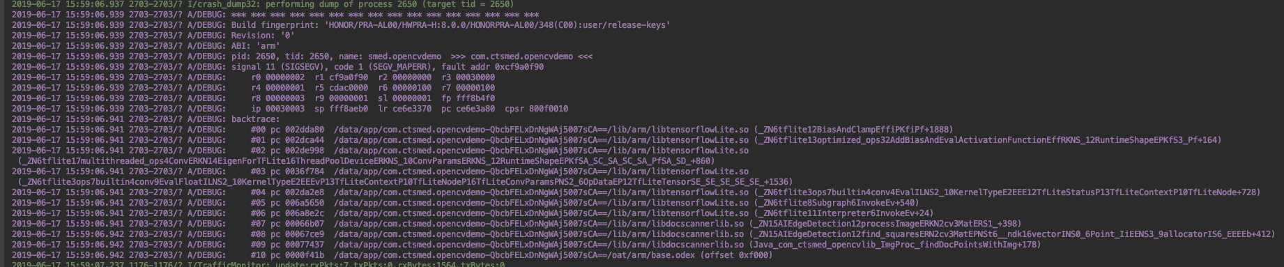 tflite invoke function crash · Issue #29864 · tensorflow/tensorflow · GitHub