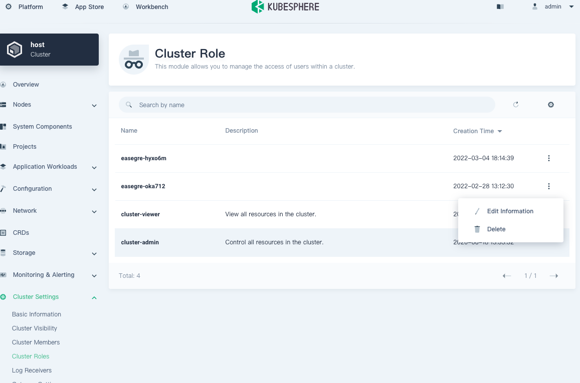 feat: Add the cluster member and cluster role (!3061) · 合并请求 · kubesphere / console · 极狐GitLab