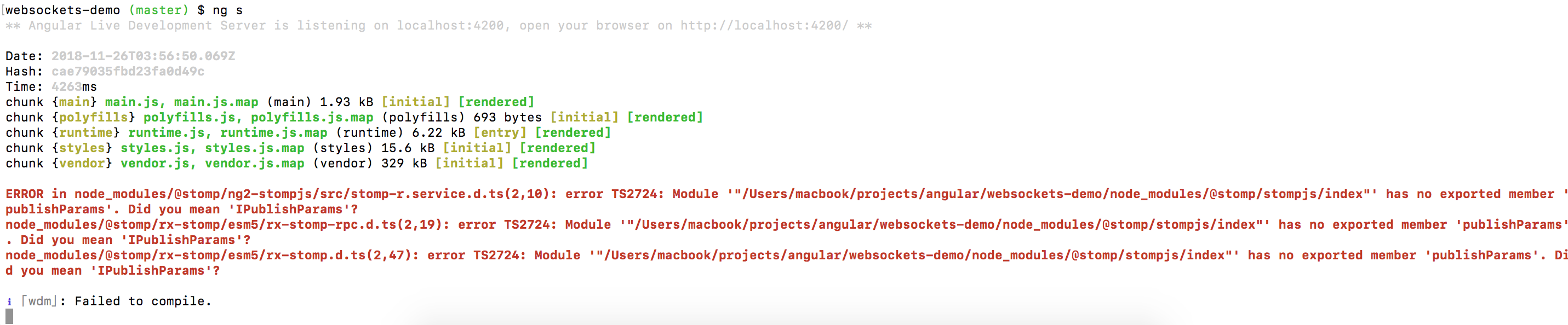 has no exported member 'publishParams'. Did you mean 'IPublishParams'? · Issue #2 · stomp-js/ng2 ...