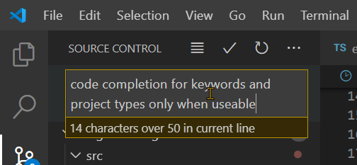 Show commit message length check warning on main input box · Issue #114834 · microsoft/vscode ...