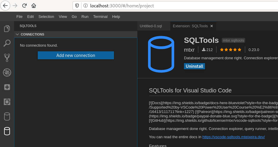 Sqltools Connection Details Disappears After Refreshing The Browser 0186