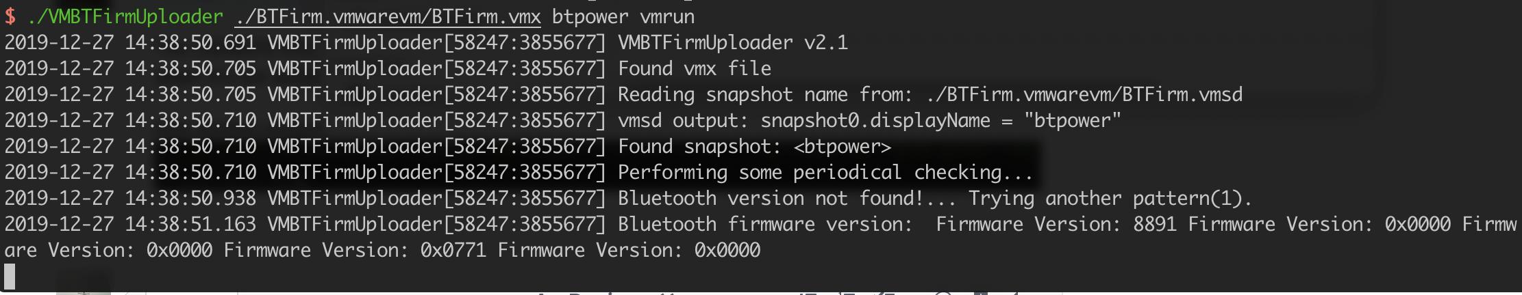 Hang on bluetooth firmware version · Issue #1 · Menchen/VMBTFirmUploader · GitHub