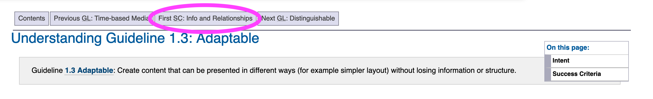 Do we want to display first SC in GL in the prev/next component? · Issue #28 · w3c/wai-minimal ...