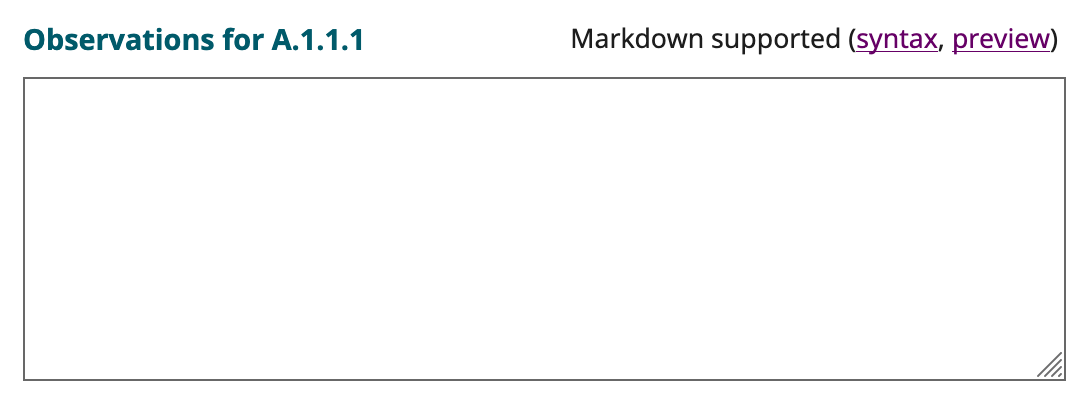 Add Markdown support to 'Observations' · Issue #46 · w3c/wai-atag-report-tool · GitHub