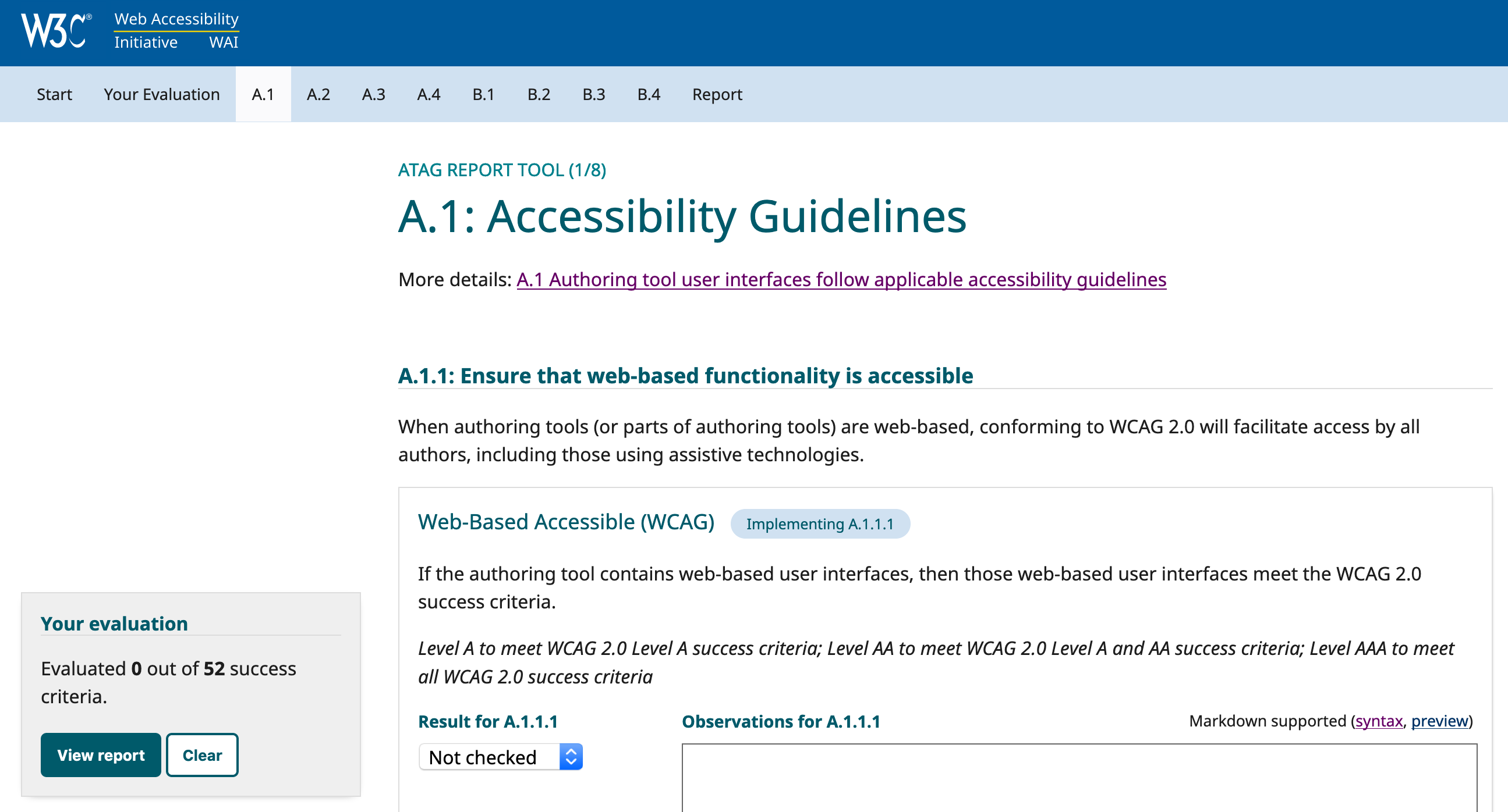 Improve "evaluation box" · Issue #60 · w3c/wai-atag-report-tool · GitHub
