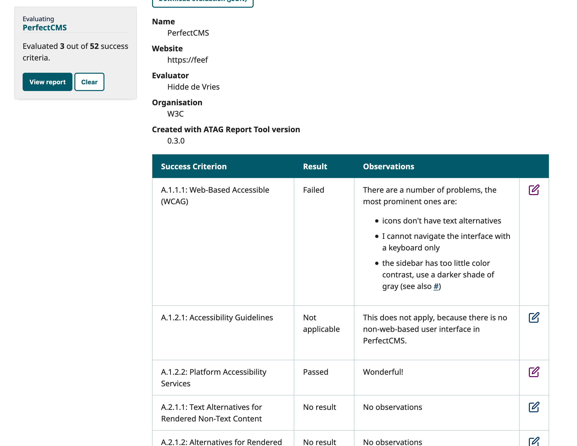 Add “edit” link from Markdown preview in Results · Issue #87 · w3c/wai-atag-report-tool · GitHub