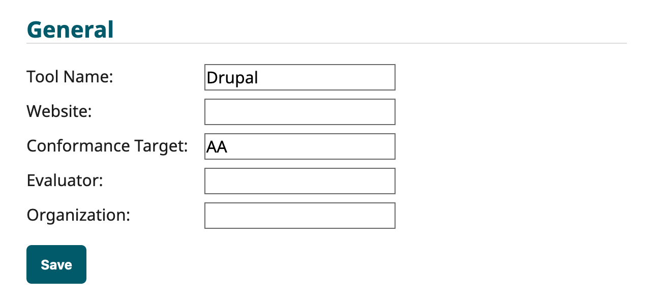 Add more meta fields to "Start” page · Issue #65 · w3c/wai-atag-report-tool · GitHub