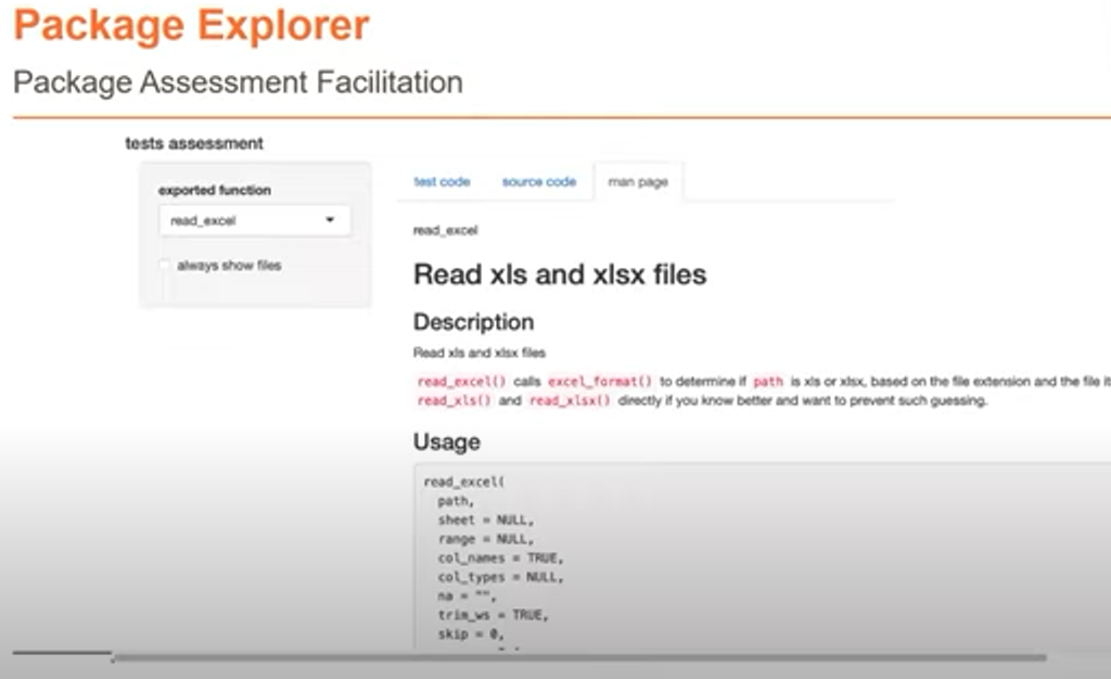 New feature: documentation explorer · Issue #259 · pharmaR/riskassessment · GitHub