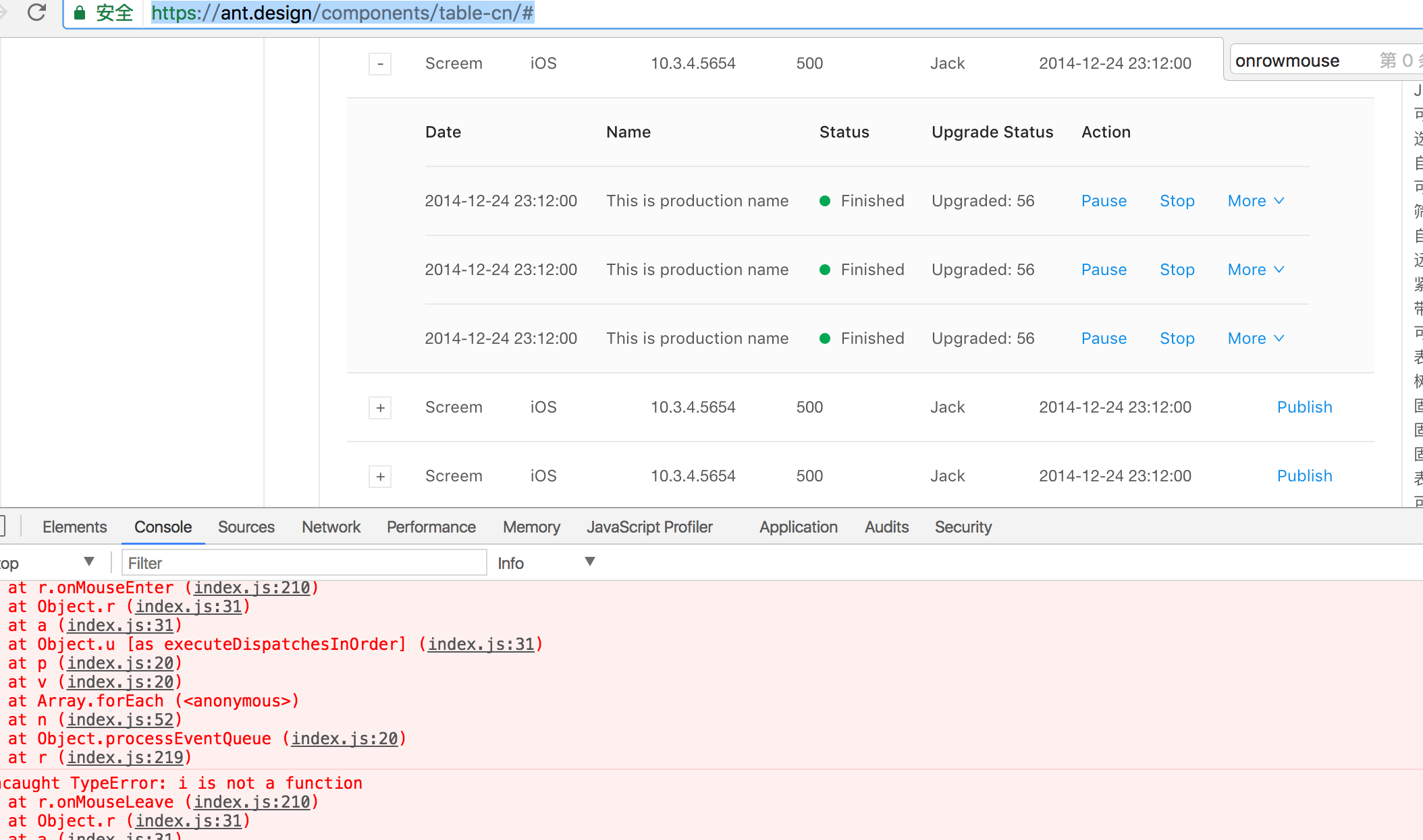 具有展开行的table 在子table里面进入离开时报错 · Issue #6775 · ant-design/ant-design · GitHub