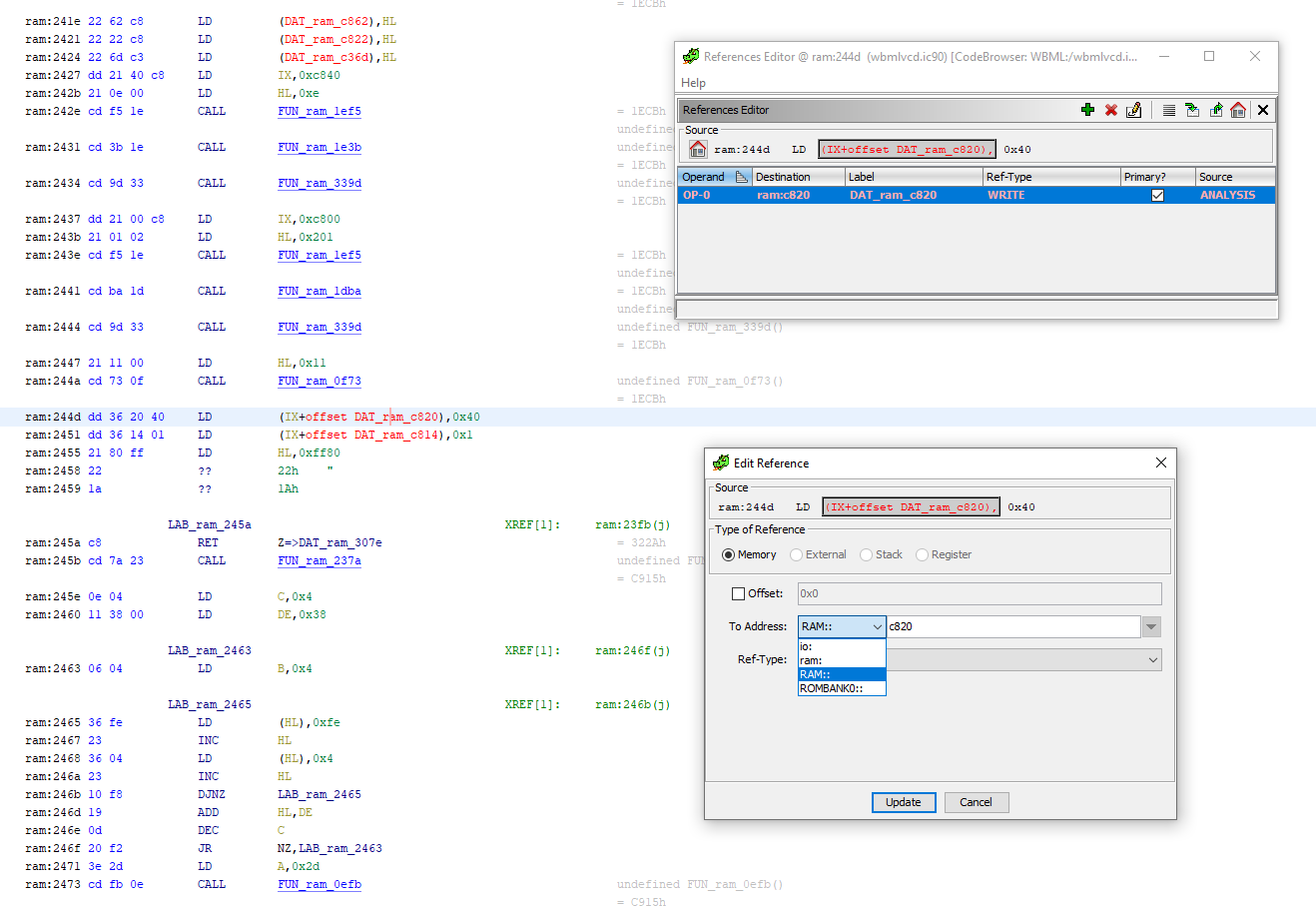 Retargeting Address Reference To Memory Overlay Throws Exception. · Issue #2894 ...