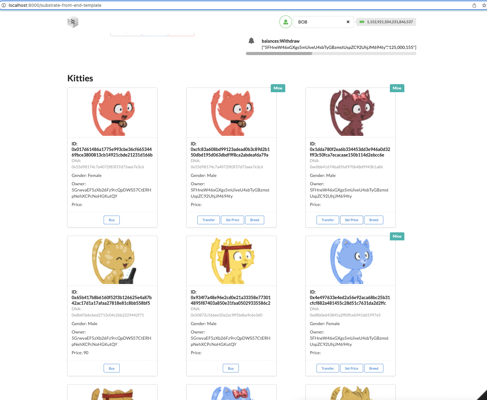 GitHub - claravanstaden/kitties-tutorial-frontend: Substrate Kitties Substrate Frontend