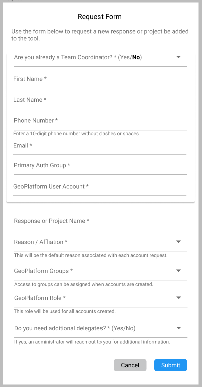 UI updates · Issue #99 · USEPA/GeoPlatform-Request-Tool · GitHub