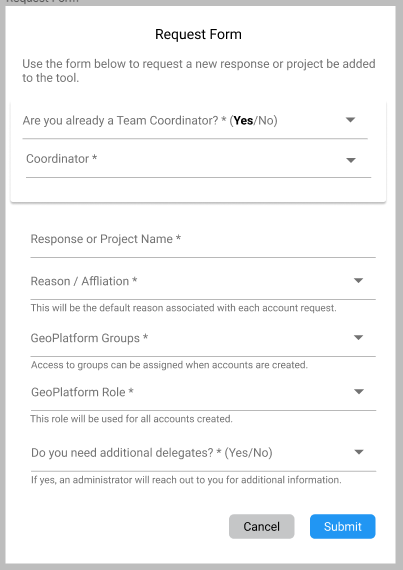 UI updates · Issue #99 · USEPA/GeoPlatform-Request-Tool · GitHub