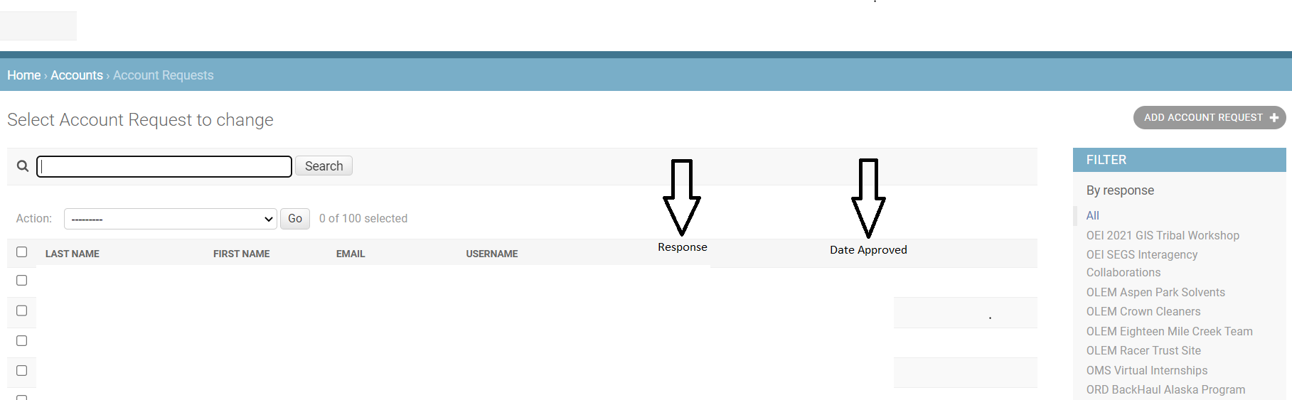 Additional filters by date in admin · Issue #115 · USEPA/GeoPlatform-Request-Tool · GitHub