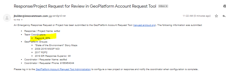 Coordinator AGOL acct in response request email, not name · Issue #21 · USEPA/GeoPlatform ...