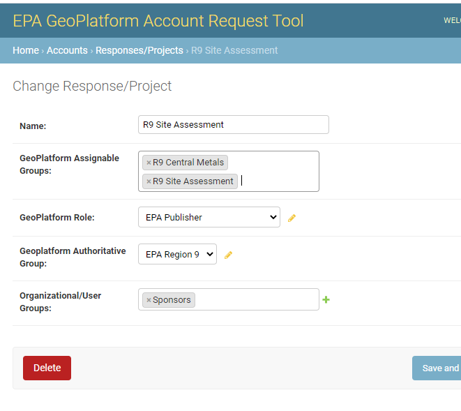 AGOL group drop-down not populating · Issue #52 · USEPA/GeoPlatform-Request-Tool · GitHub