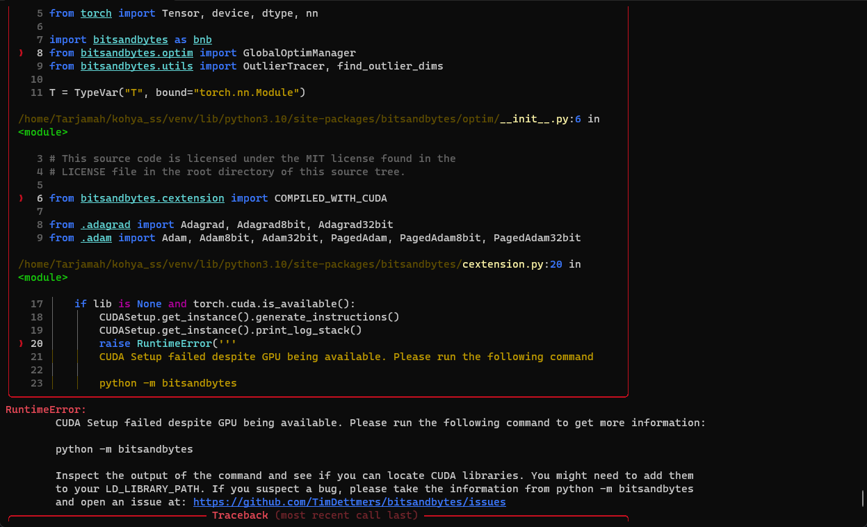Cudasetup Got Issues · Issue 709 · Timdettmers Bitsandbytes · Github