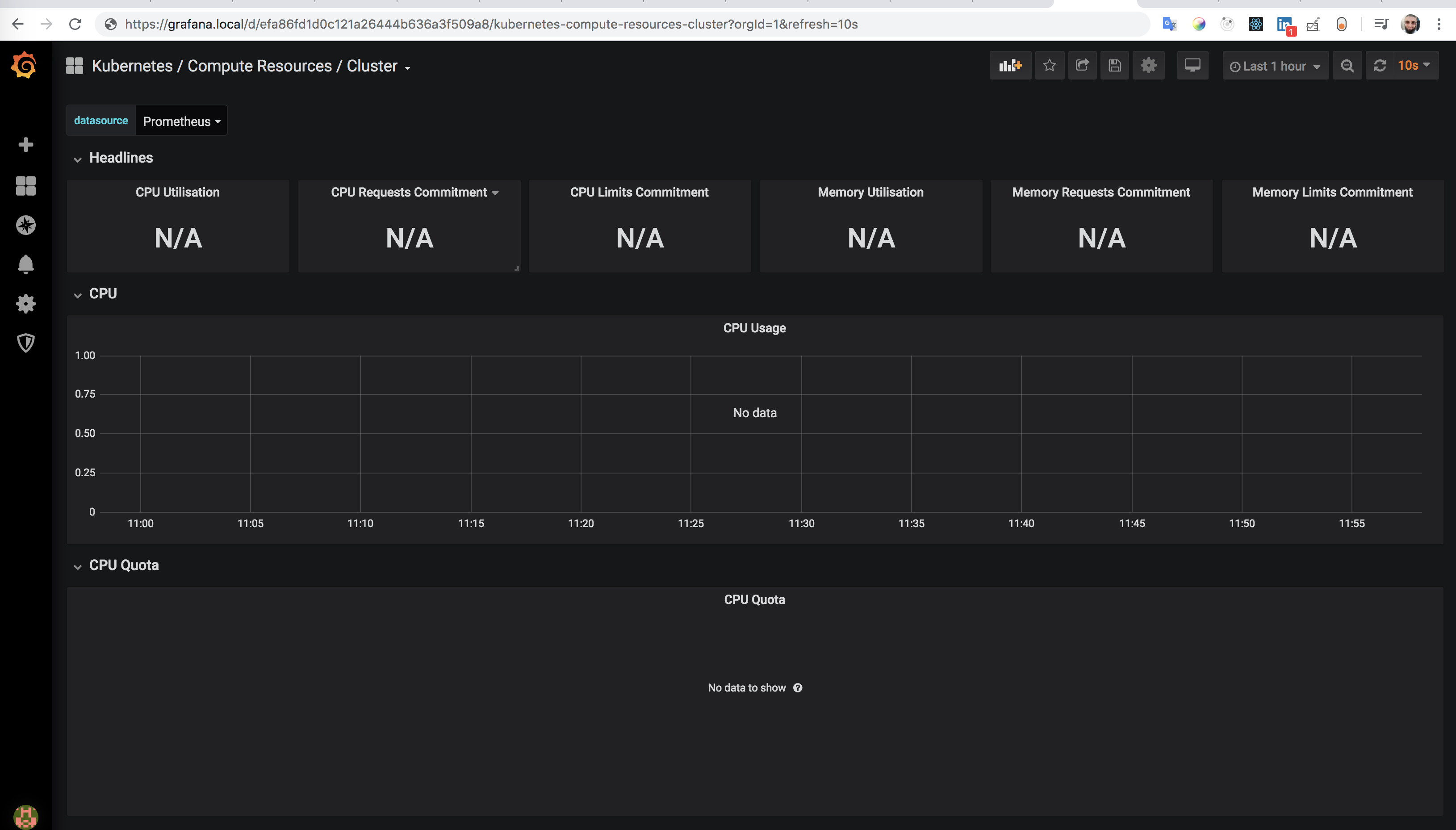 prometheus-operator - "Cluster CPU usage" - No data · Issue #18377 · helm/charts · GitHub