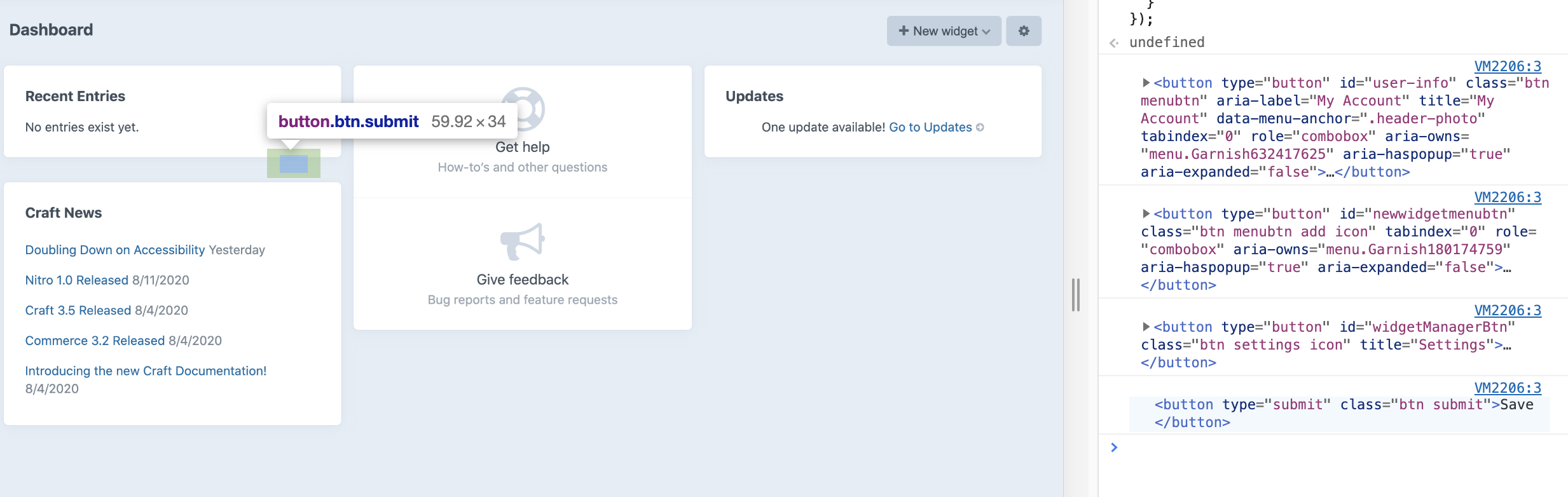 Hidden focusable elements on dashboard widgets · Issue #6885 · craftcms/cms · GitHub