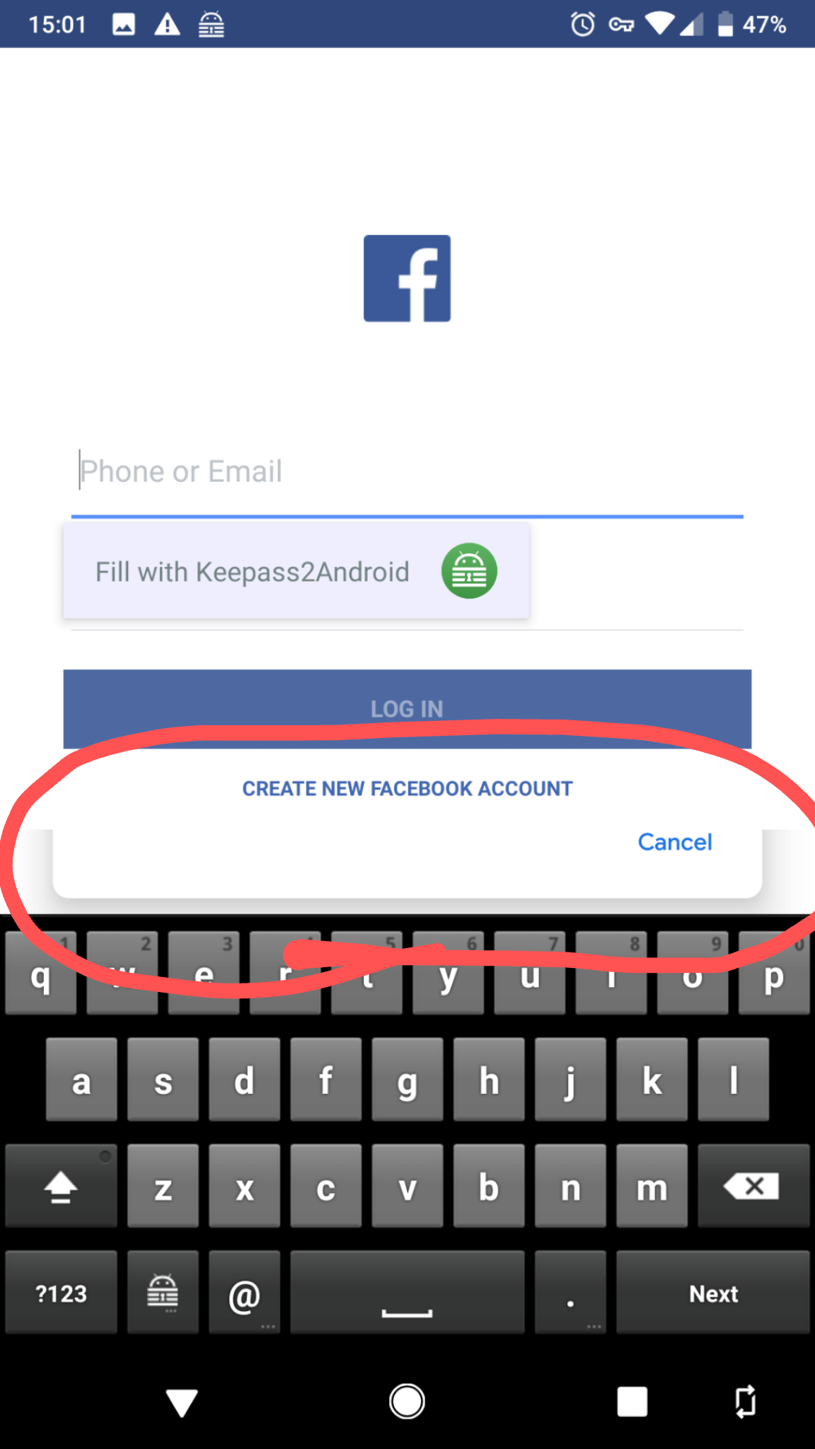 Unable to see keyboard autofill pop-up window · Issue #492 · PhilippC/keepass2android · GitHub