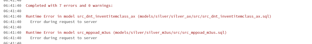 Error Connecting To Server When Running Dbt 152 From Databricks Workflow · Issue 358