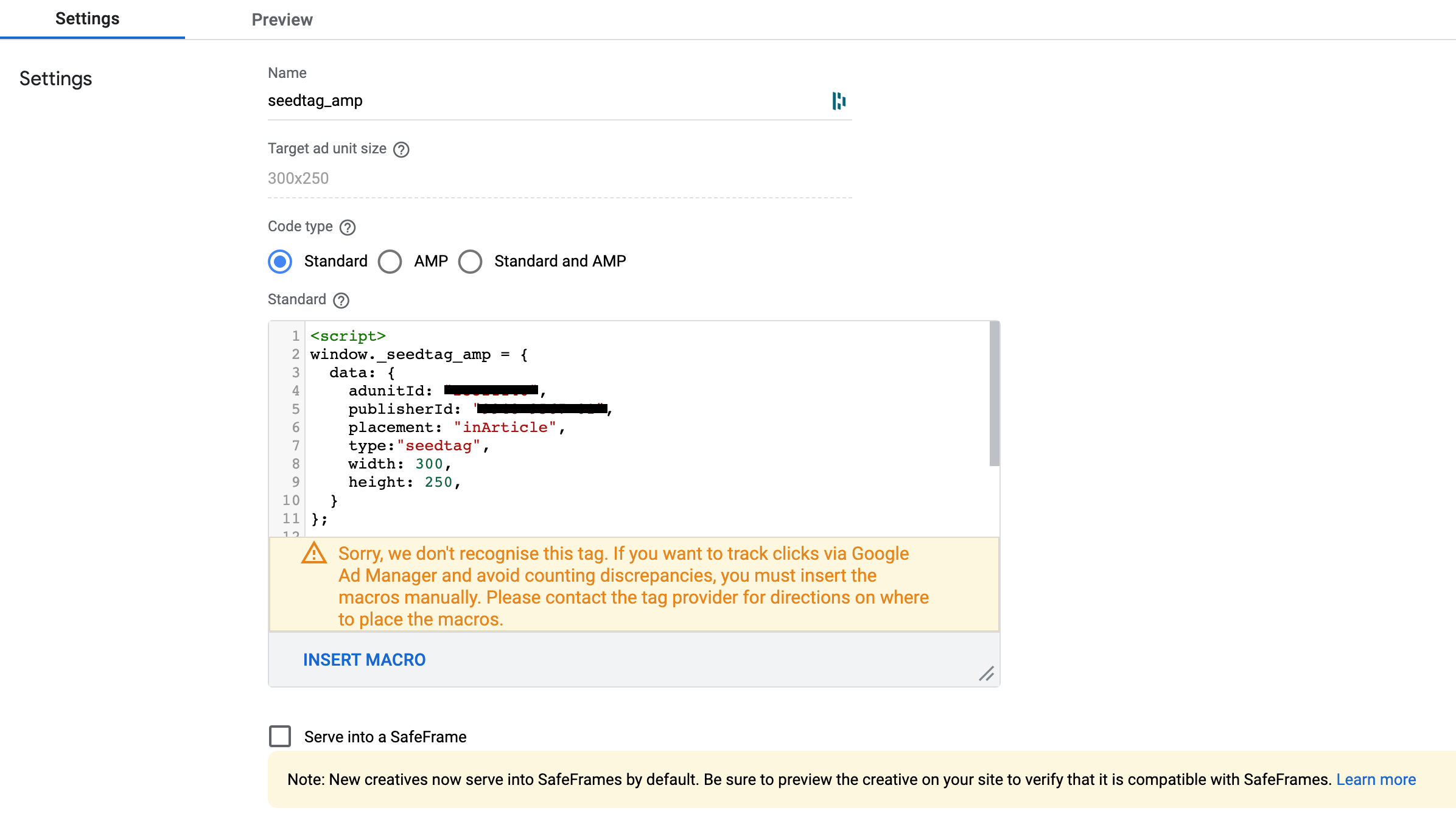 $sf is not defined within the Google safeFrame when not checked in google admanager · Issue ...