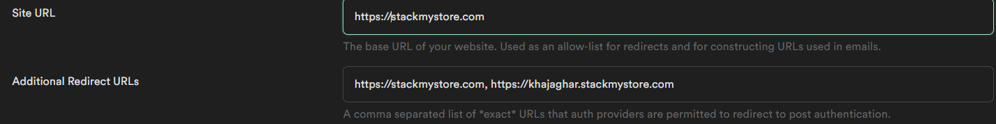 supabase.auth.SignIn() for Third Party OAuth doesn't accepts Redirect URL option provided ...