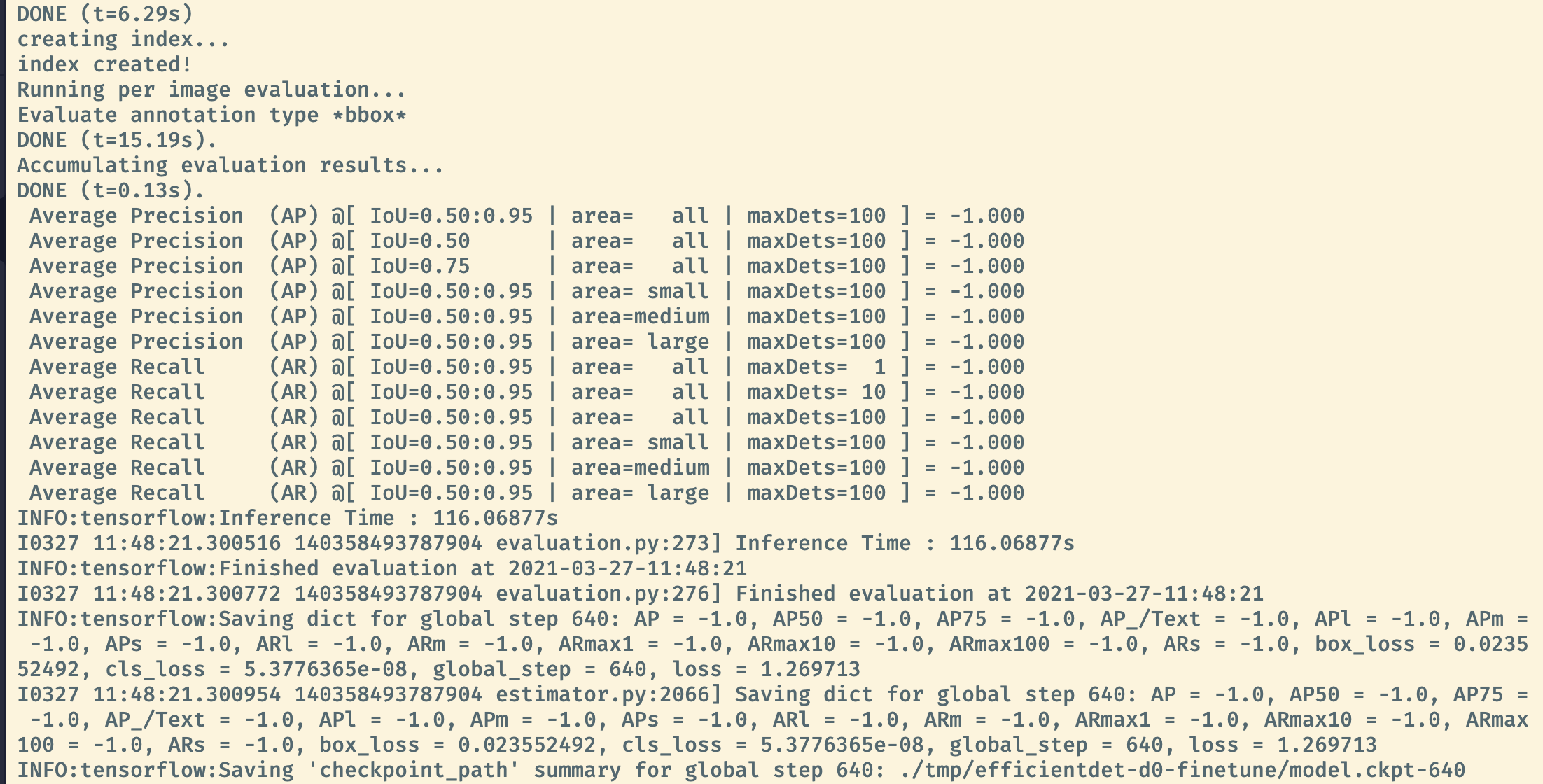 Can this model return correct AP and mAP value? · Issue #973 · google ...