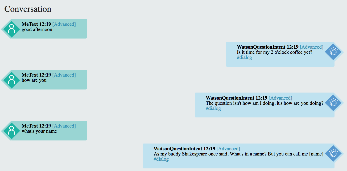 The speaking Dialog always says "I do not know how to "#intent" even thought Watson conversation ...