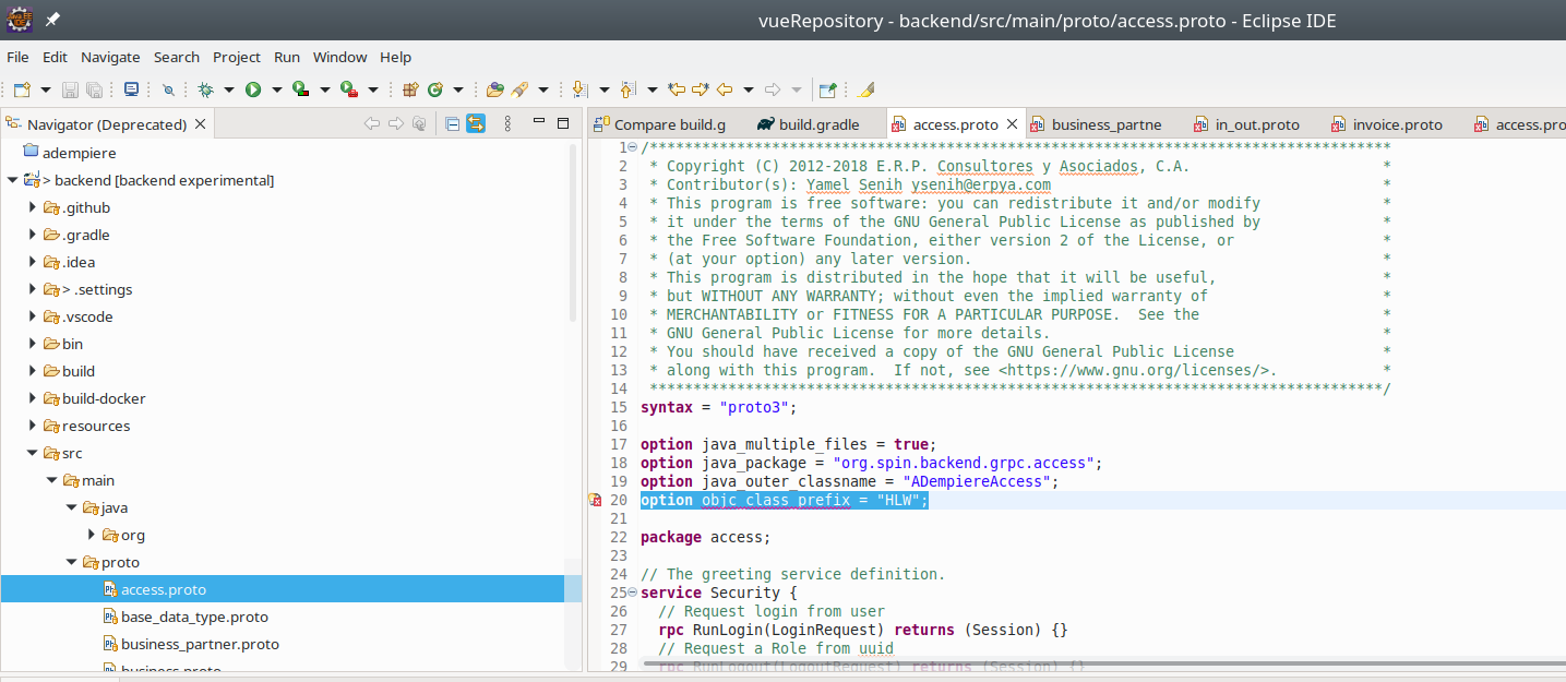 Error en archivos .proto al definir option objc_class_prefix = Error en archivos .proto al definir option objc_class_prefix =