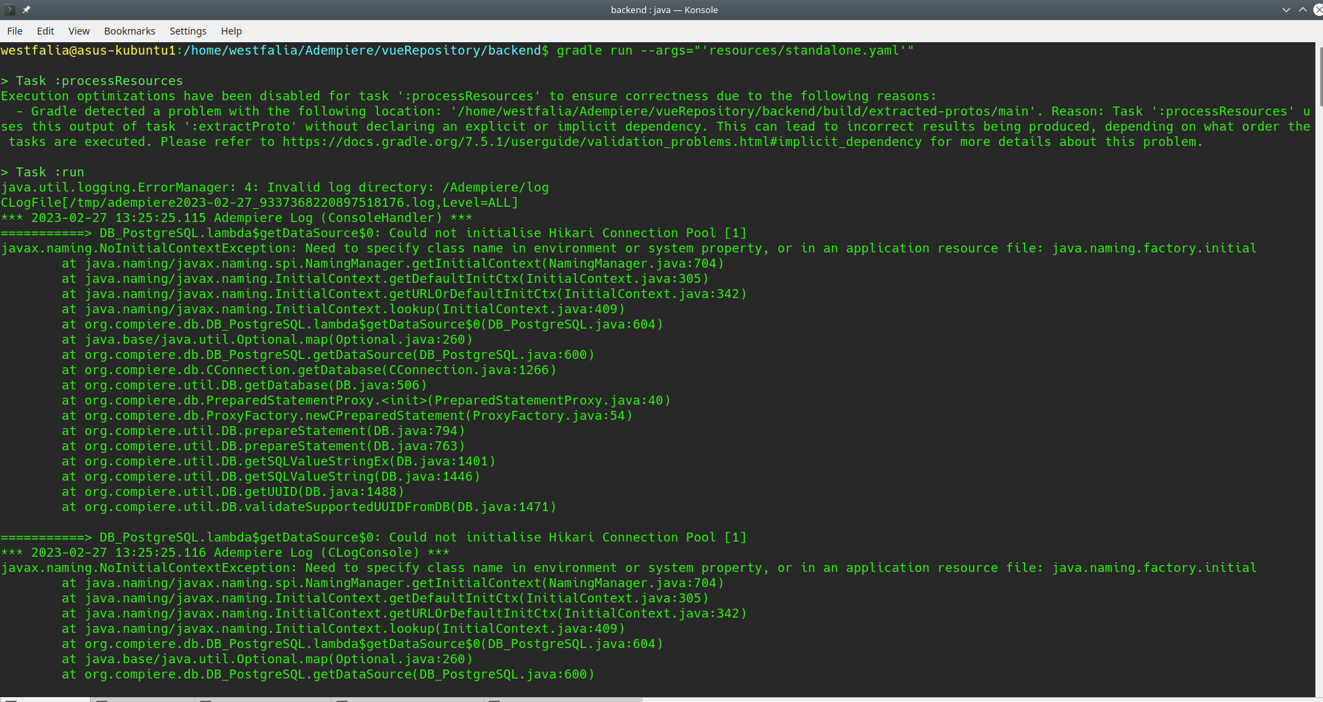 Error al ejecutar gradle run · Issue #224 · solop-develop/adempiere-grpc-server · GitHub