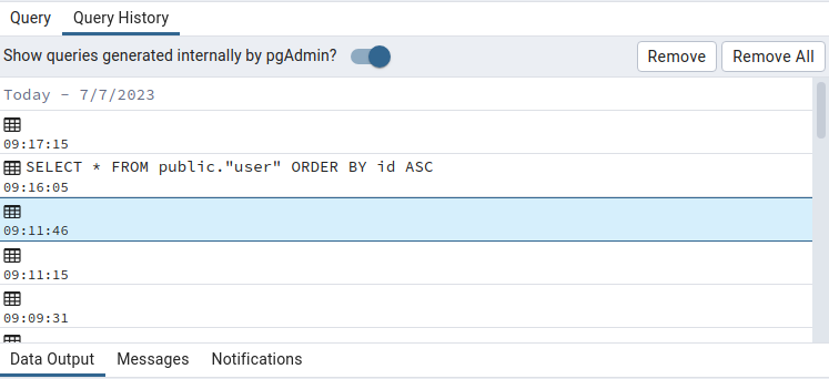 BUG - Filters are not working and query history is empty · Issue #6537 · pgadmin-org/pgadmin4 ...