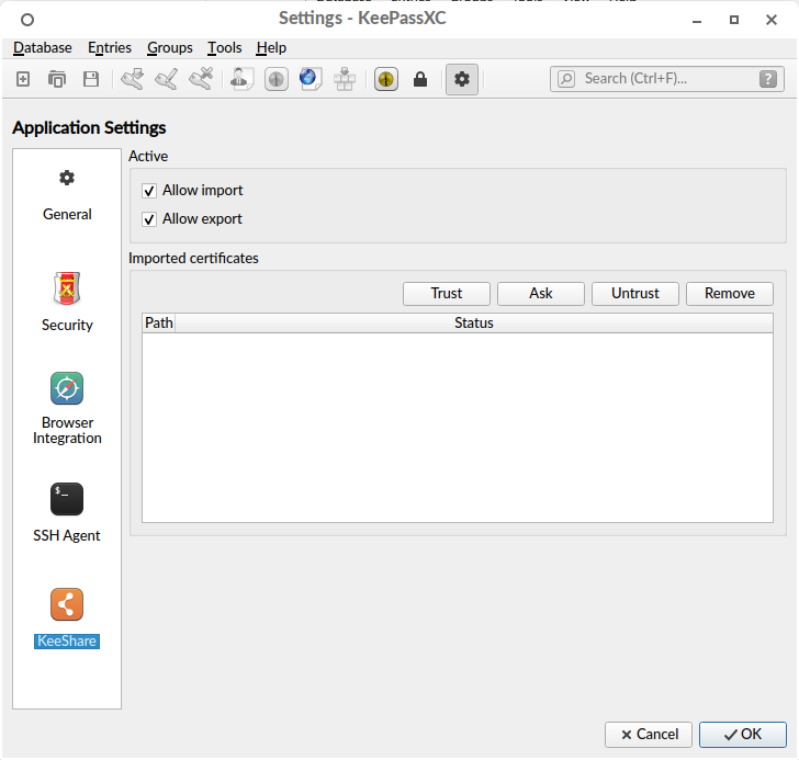 What is KeeShare? · Issue #2999 · keepassxreboot/keepassxc · GitHub