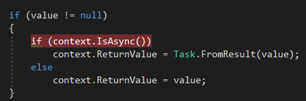 拦截异步方法，返回值为null · Issue #147 · dotnetcore/AspectCore-Framework · GitHub