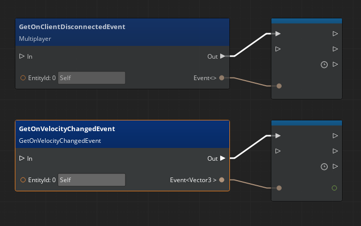 The the second node of the ScriptCanvas API GetOnClientDisconnectedEvent of Multiplayer has no ...