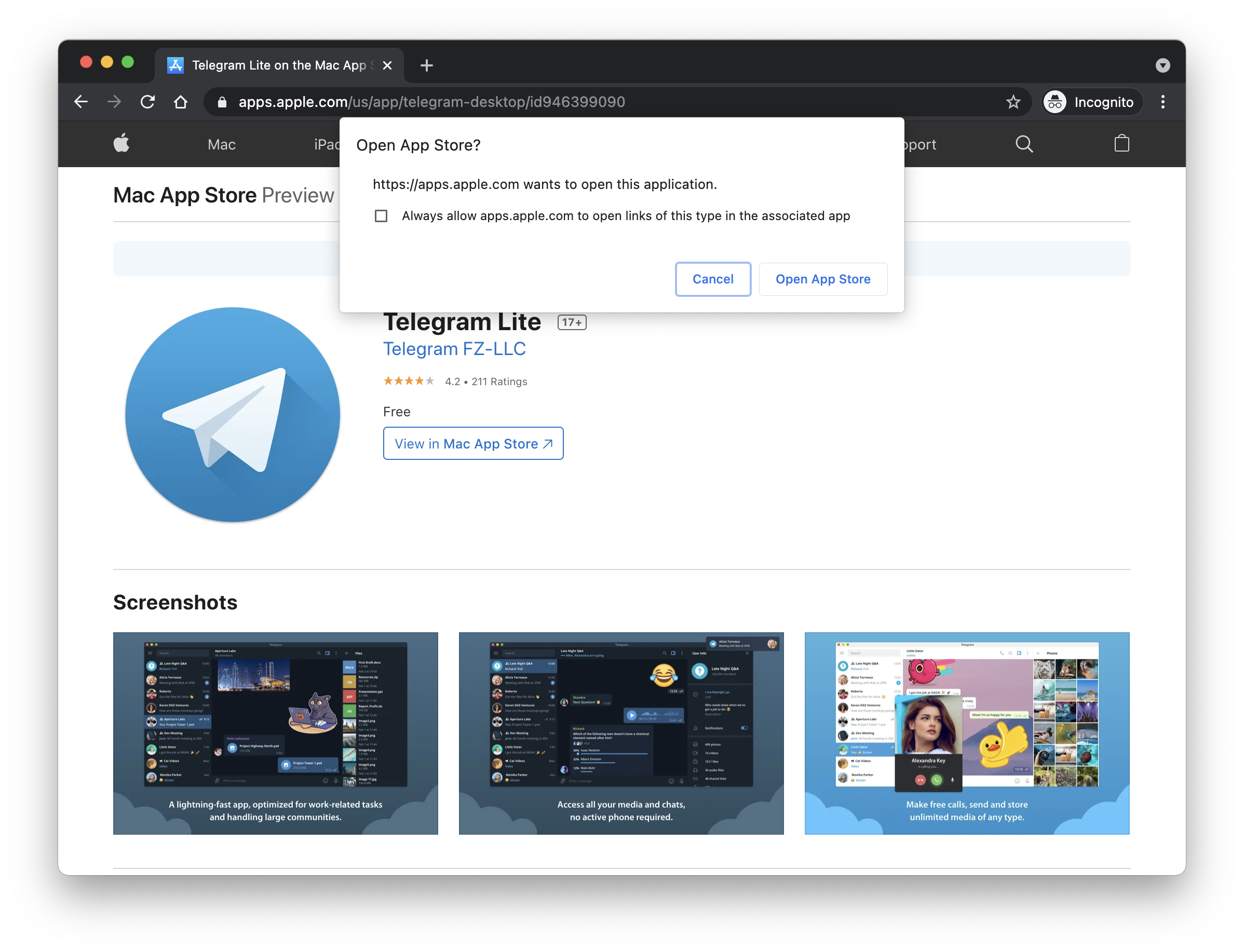 Mac App Store Url Is Broken · Issue 16066 · Telegramdesktoptdesktop · Github