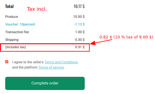 [Vouchers] For tax included in price the tax amount is not updated ...