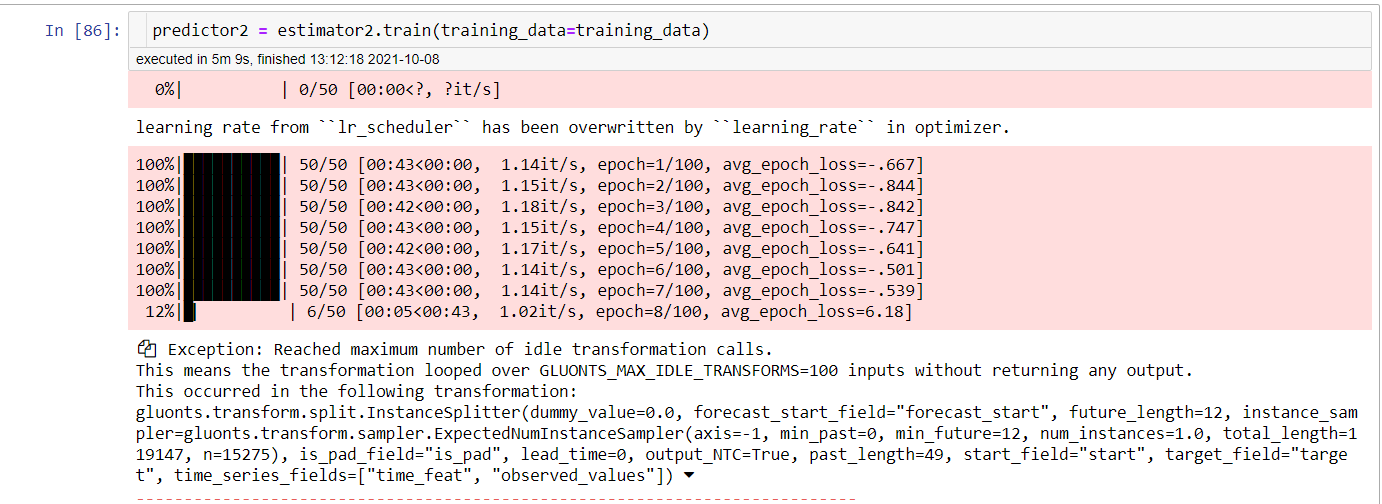 Exception while Training GluonTS Deepar model with Time Series of Variable Length · Issue #1724 ...