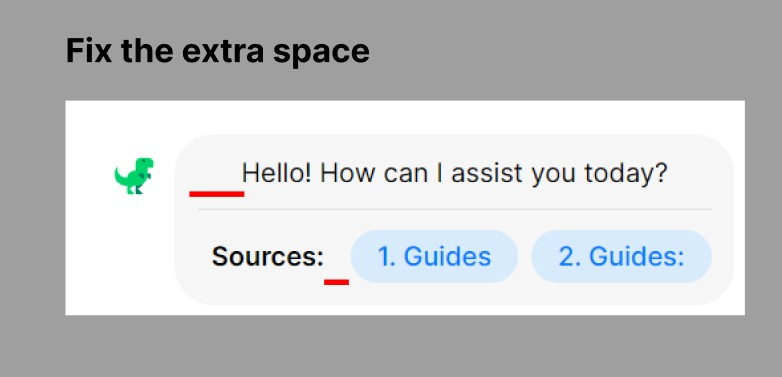 🐛 Bug Report: Remove the extra spaces · Issue #533 · arc53/DocsGPT · GitHub