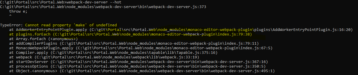Monaco Editor Throwing Cannot Read Property Make Error · Issue 912 · Microsoft Monaco Editor