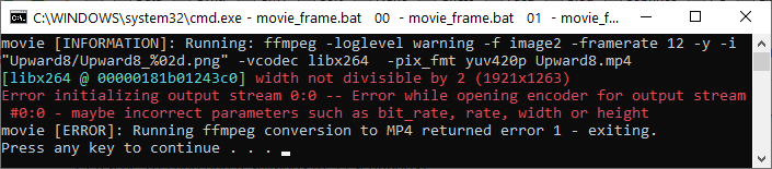 For ffmpeg Pixel width and Height must be divisible by 2. · Issue #3540 · GenericMappingTools ...